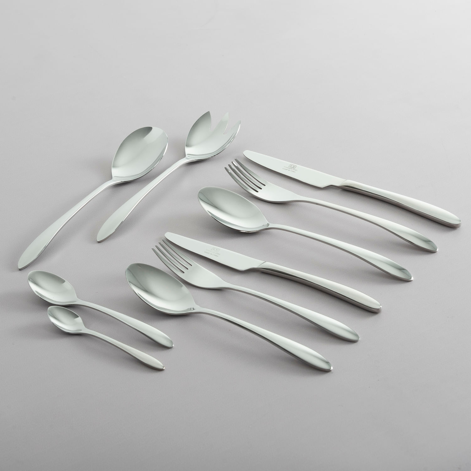 Set de cubiertos Duna con cuchillo de mesa - 50 piezas - Juego completo ...