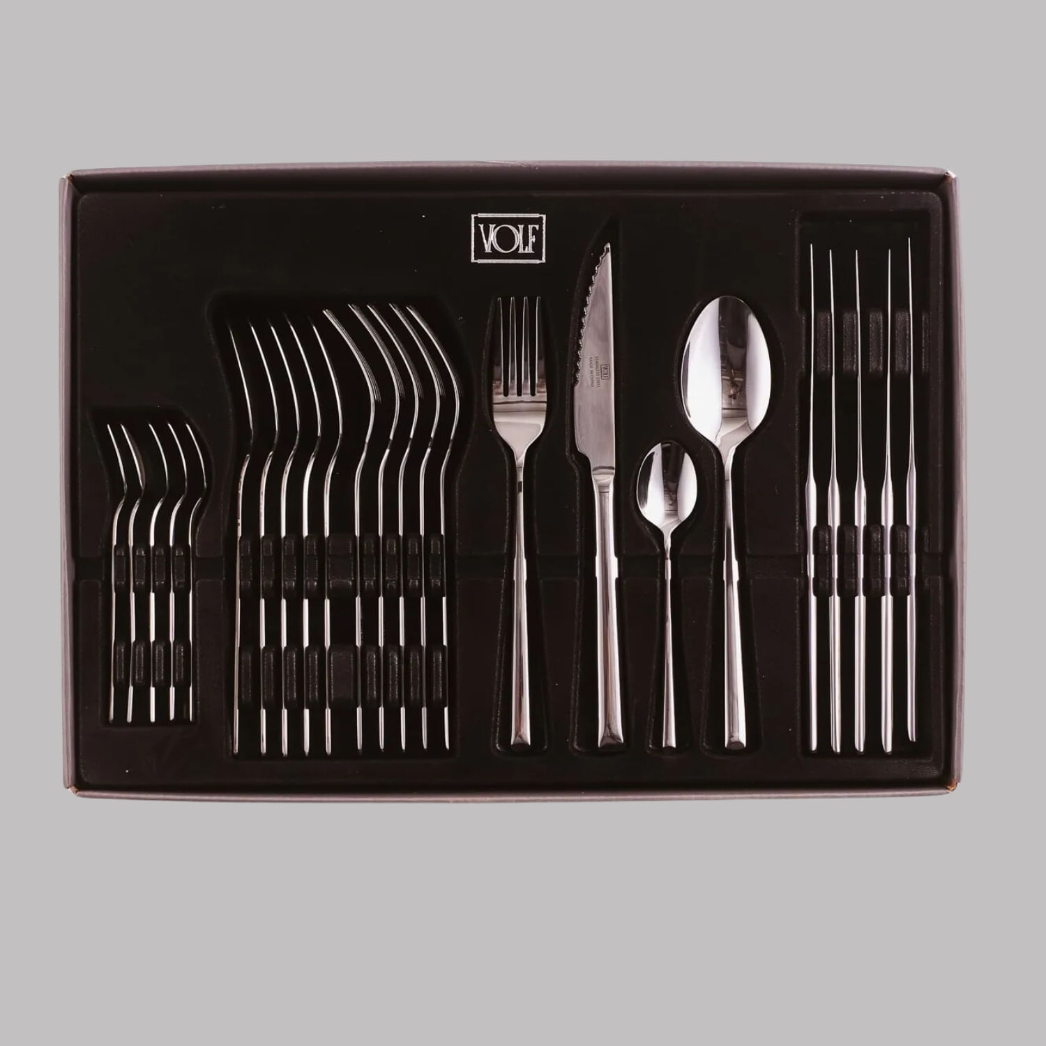 Set de Cubiertos Banquet - Box 24 piezas - Juego completo - Volf ...